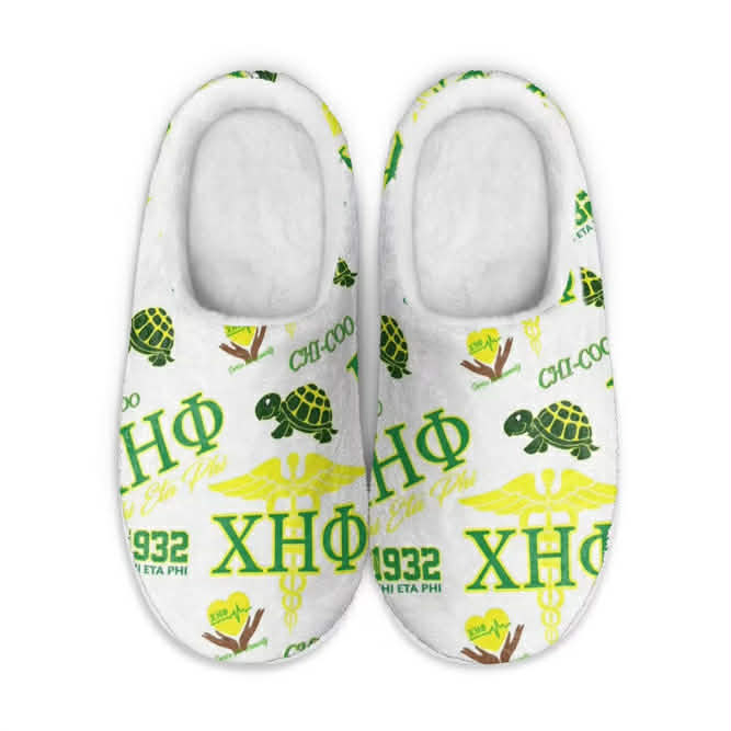CHI ETA PHI COZY SLIPPER Stye white – Mama Jojo One Stop Shop